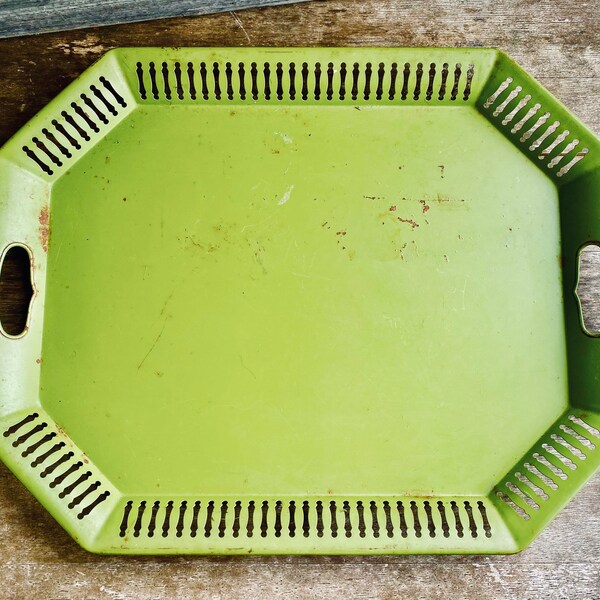 Vintage Metal Tray - Etsy