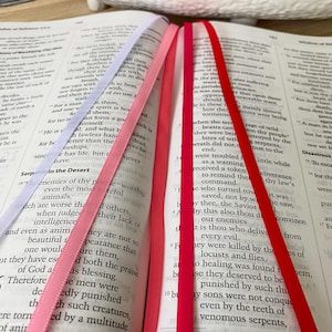 Bible Ribbon Bookmark - Christian Gift, Keepsake With Multiple Ribbons ...