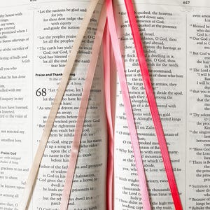 Bible Ribbon Bookmark - Christian Gift, Keepsake With Multiple Ribbons ...