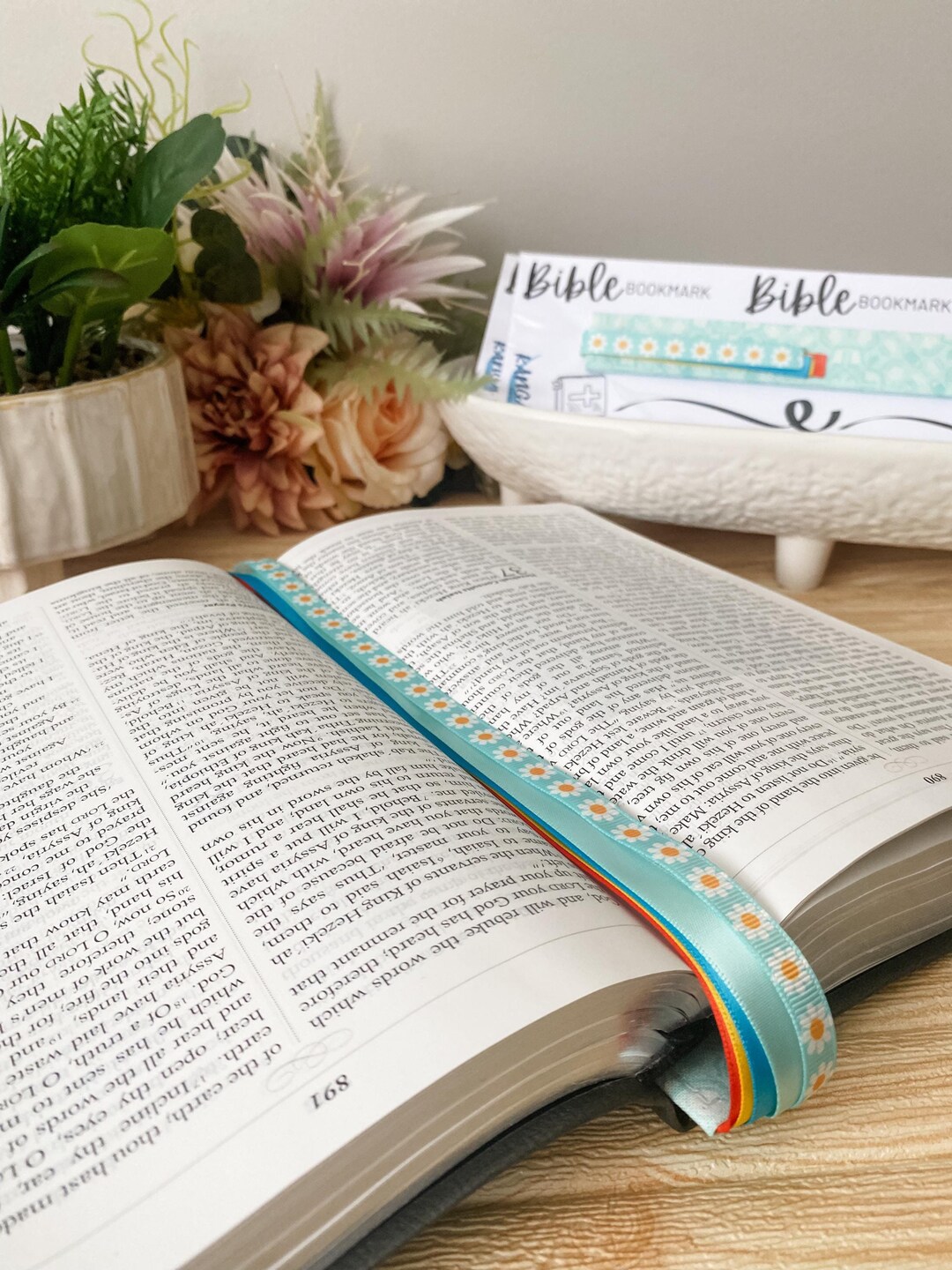 Bible Ribbon Bookmark - Christian Gift, Keepsake With Multiple Ribbons ...