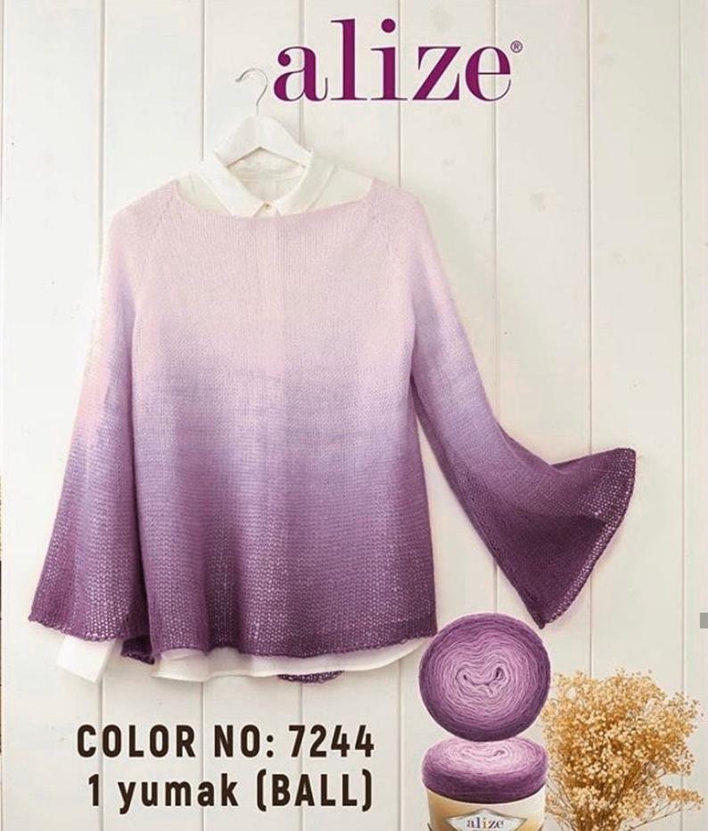Alize Angora Gold Ombre Batik Mohair Yarn Blend Acrylic Hand - Etsy