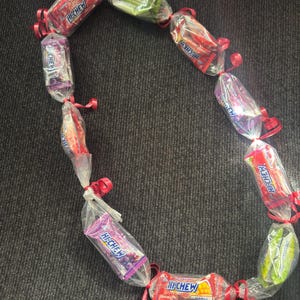 Assorted Candy Lei: Hi-chew, Jolly Rancher, Peppermint Patty, Laffy ...