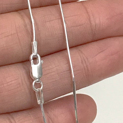 Sterling Silver Snake Chain 1mm Italian Diamond Cut Snake | Etsy