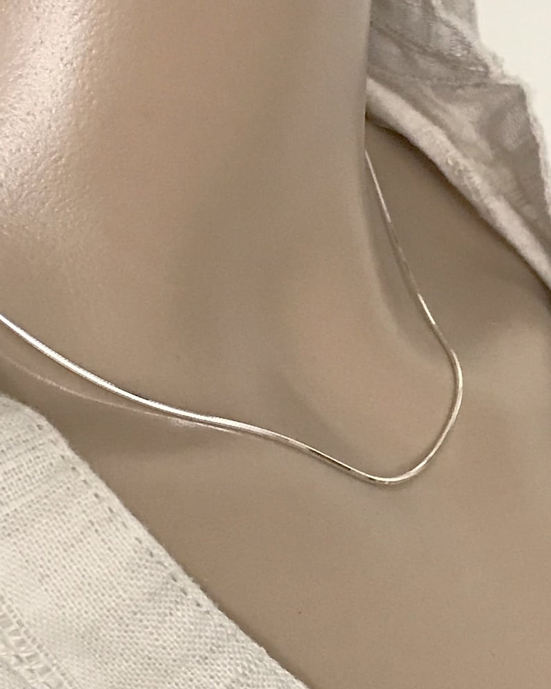 Sterling Silver Snake Chain 1mm Italian Diamond Cut Snake | Etsy