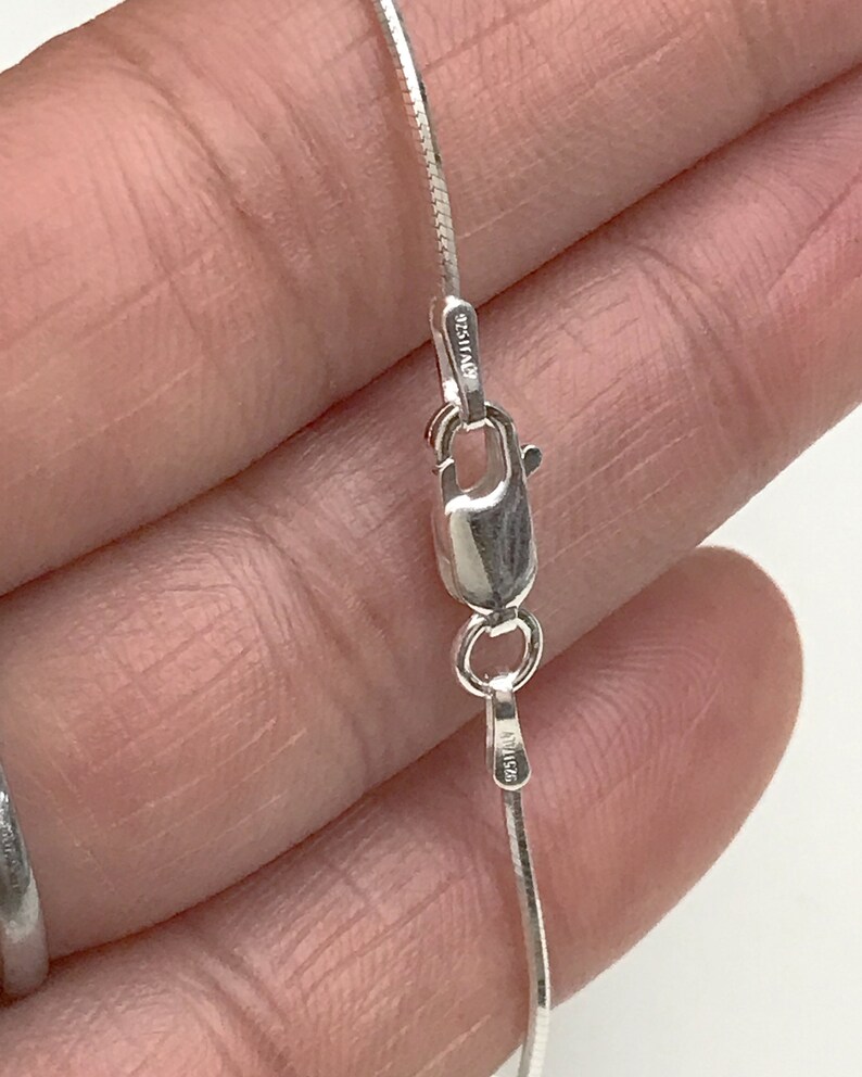 Sterling Silver Snake Chain 1mm Italian Diamond Cut Snake | Etsy