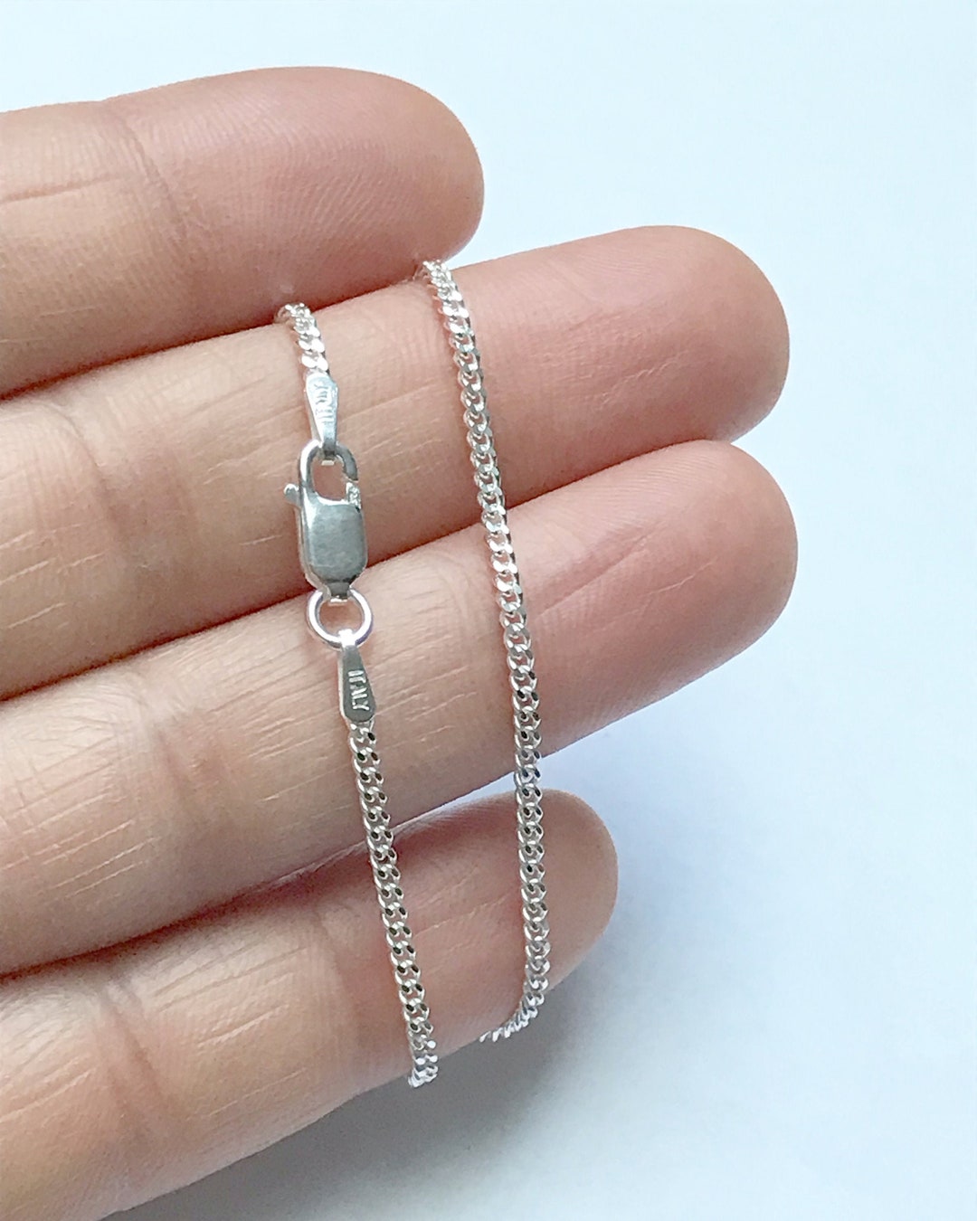 1.8mm Sterling Silver Italian Curb Chain - Etsy