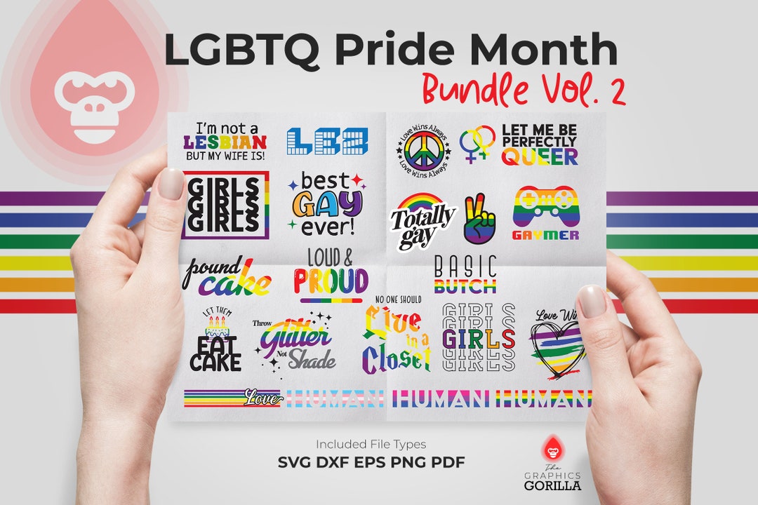 LGBTQ Pride Month Svg Bundle Vol 2 Gay Pride SVG Cut Files - Etsy