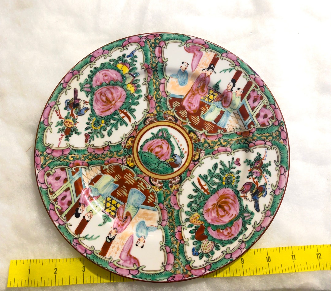 Vintage Chinese 11 Rose Medalion Plate - Etsy