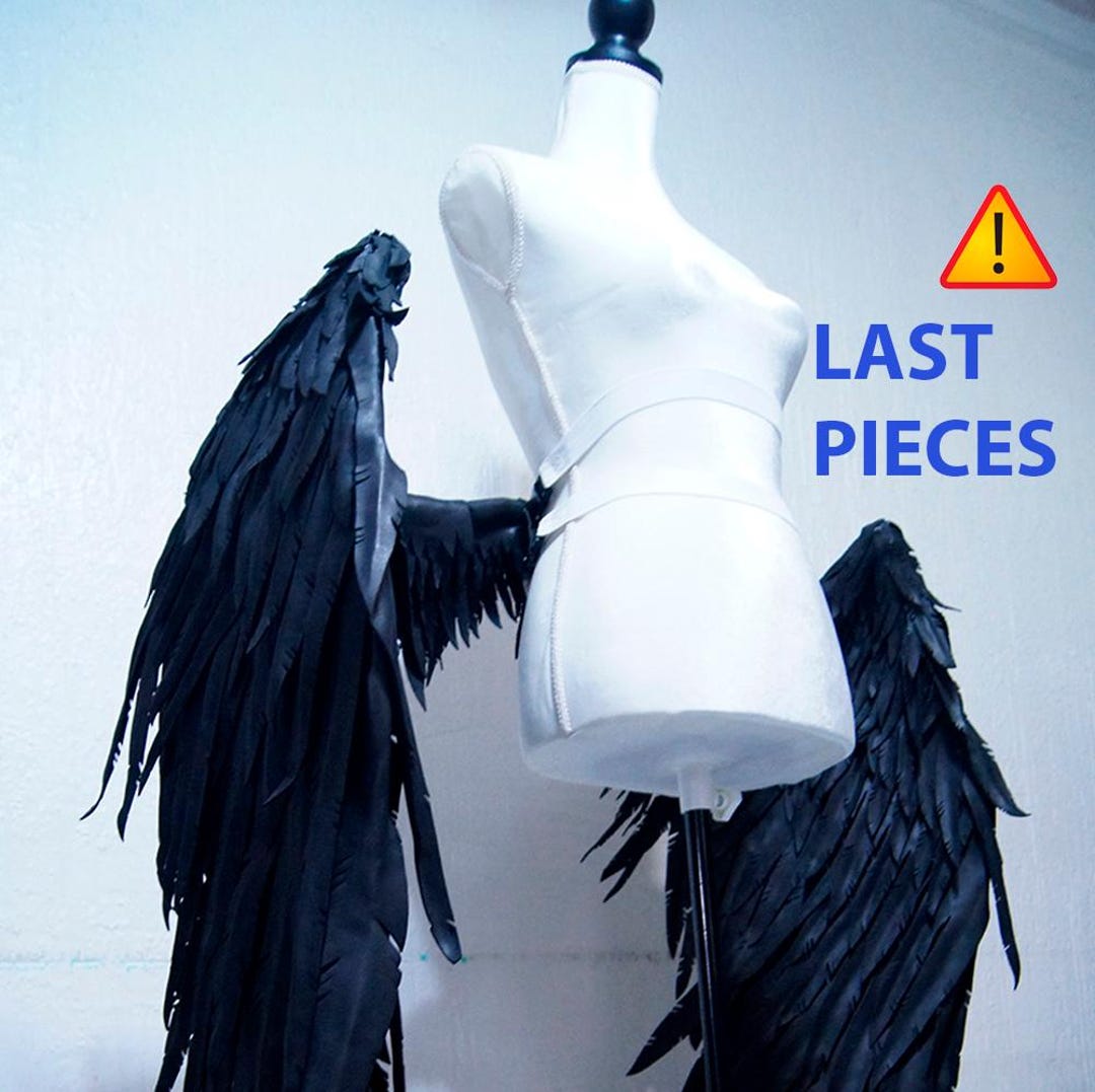 Albedo Cosplay Wings From Overlord Black Waist Wings Handmade - Etsy