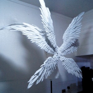 Angewomon and Angemon White Wings for Cosplay Digimon Angel Wings Full ...