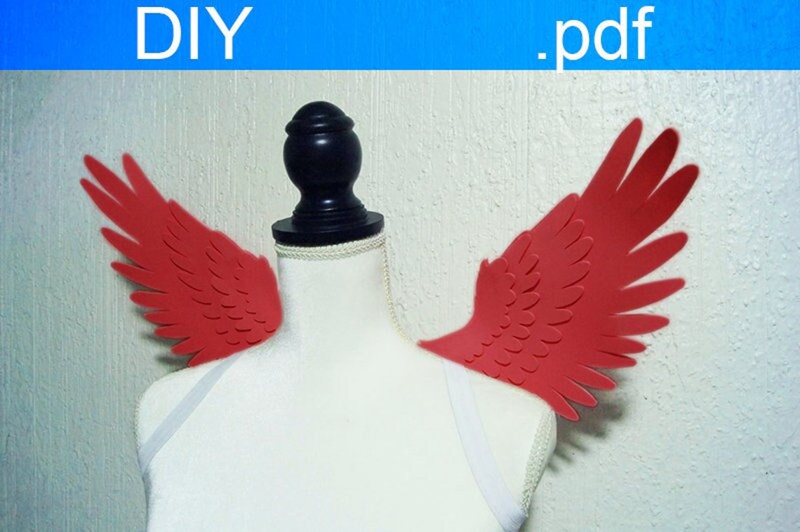 Red Wings DIY Small and Medium Wings PATTERNS and TUTORIAL - Etsy
