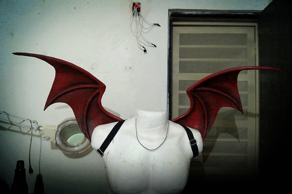 Demon Vampire Dragon Cosplay Wings Small Size Latex Finish Any | Etsy
