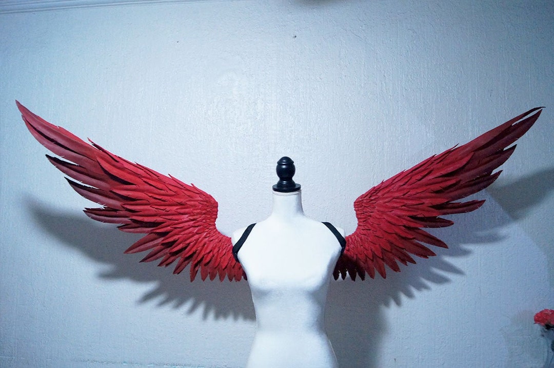 Red and More Color Wings for Cosplay Darker Longest Feathers - Etsy