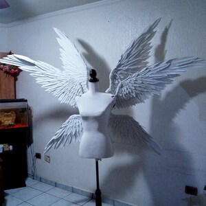 Angewomon and Angemon White Wings for Cosplay Digimon Angel Wings Full ...