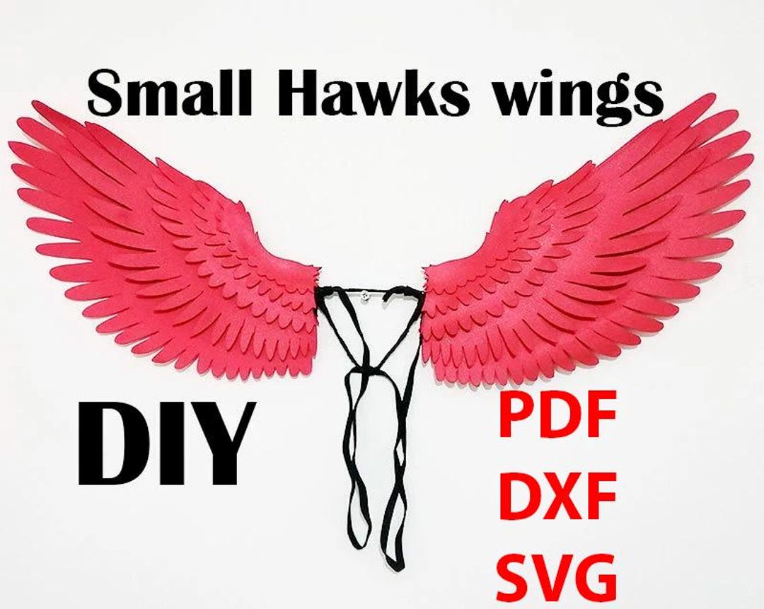 DIY & Blueprints Small and Medium Hawks Wings PATTERNS and TUTORIAL Cosplay Wings (pdf/svg/dxf ...