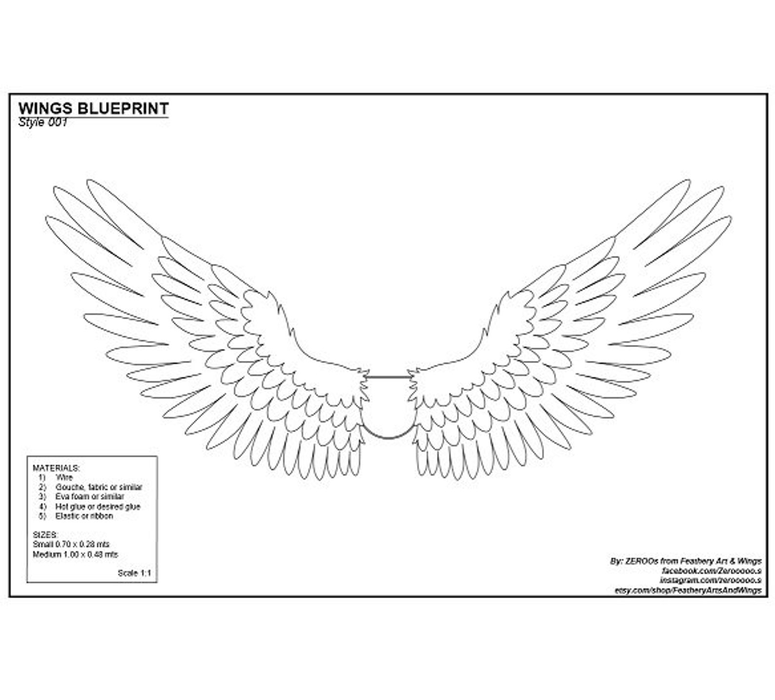 Red Wings DIY Small and Medium Wings PATTERNS and TUTORIAL - Etsy