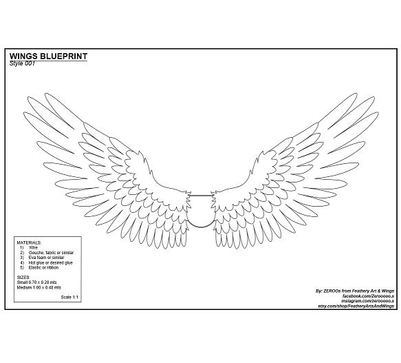 Red Wings DIY Small and Medium Wings PATTERNS and TUTORIAL Cosplay ...