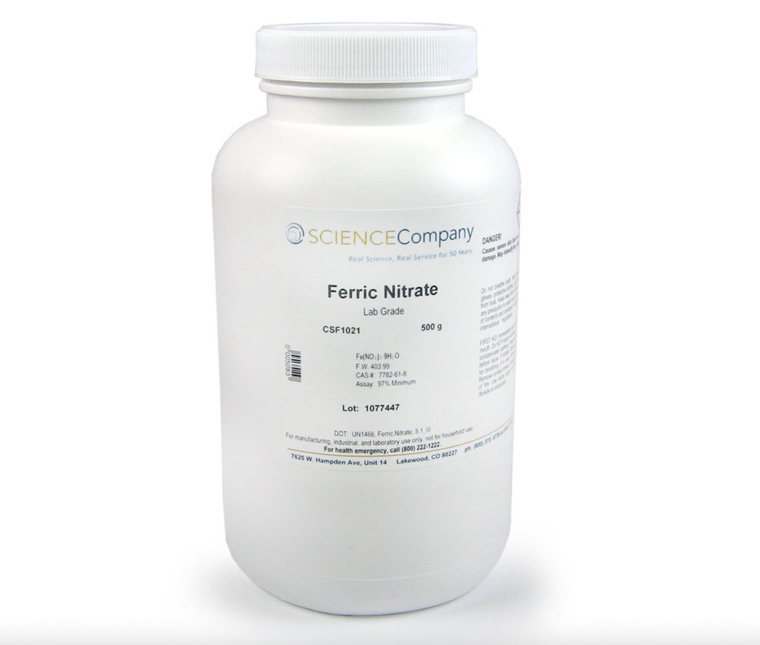 Ferric Nitrate 500g | Lab Grade | Create Stunning Patinas on Copper ...