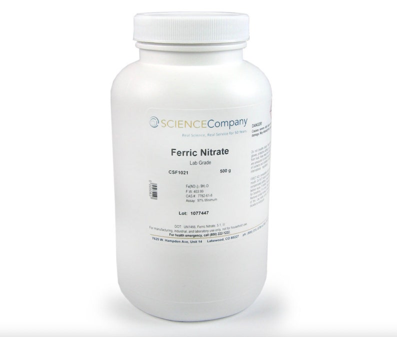 Ferric Nitrate 500g | Lab Grade | Create Stunning Patinas on Copper ...