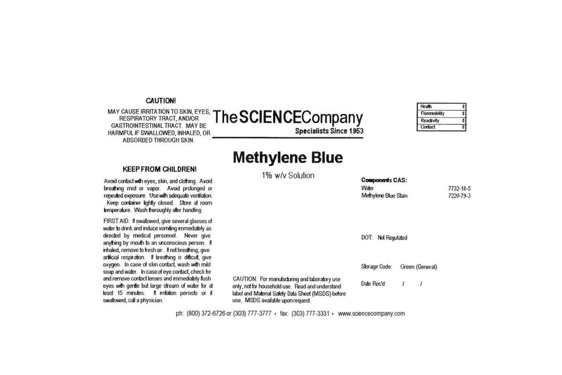 Science Company Methylene Blue, 1%, Lab-grade, 30ml (1oz) - Premium ...