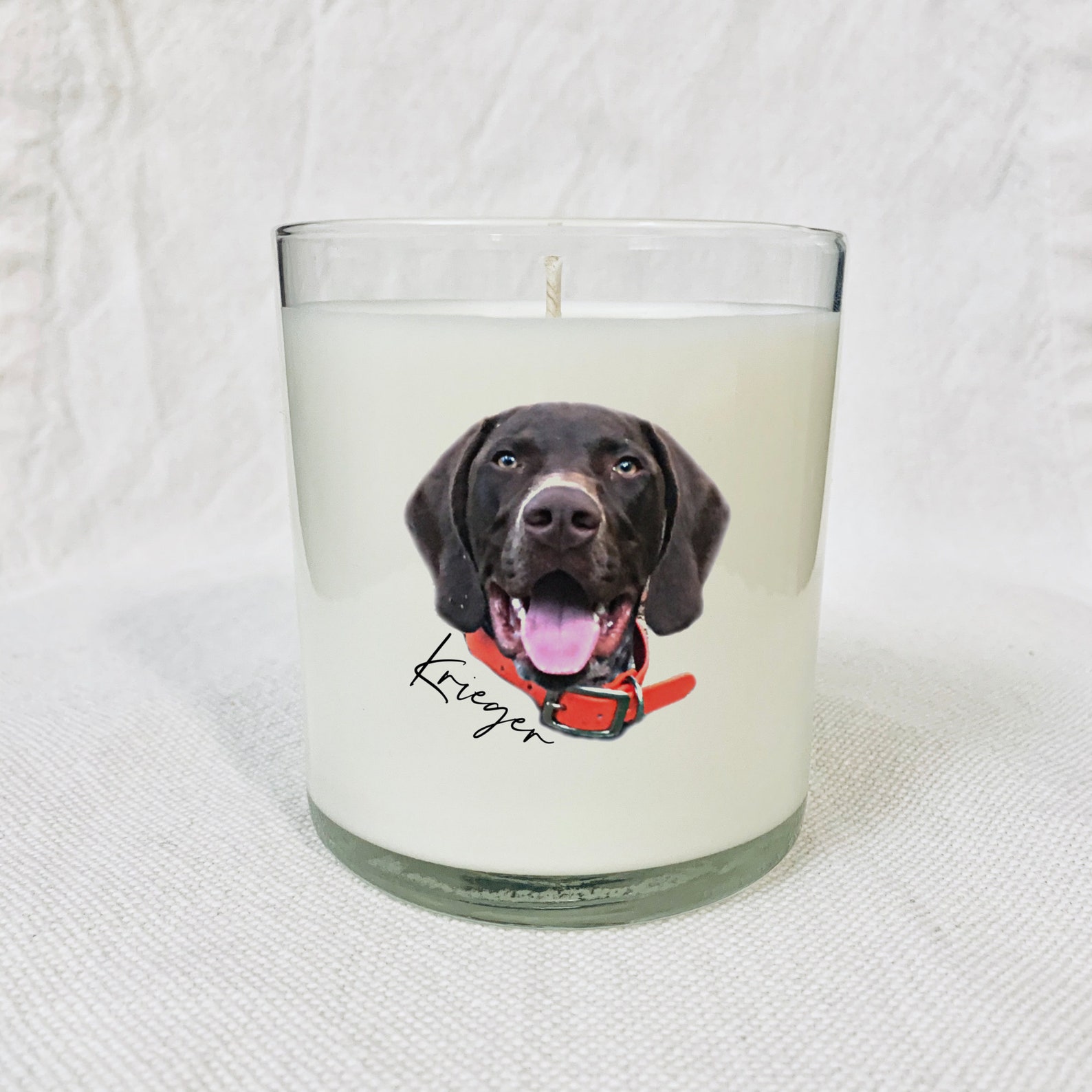 Gift for Pet Parent / Personalized Dog Print Candle / | Etsy