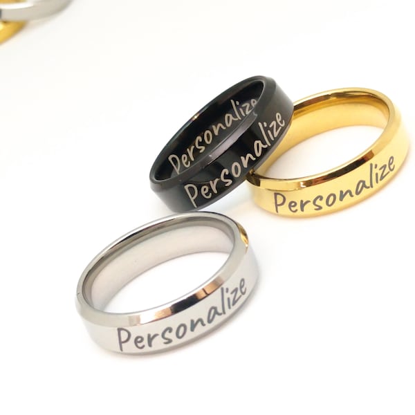 Engraved Ring - Etsy
