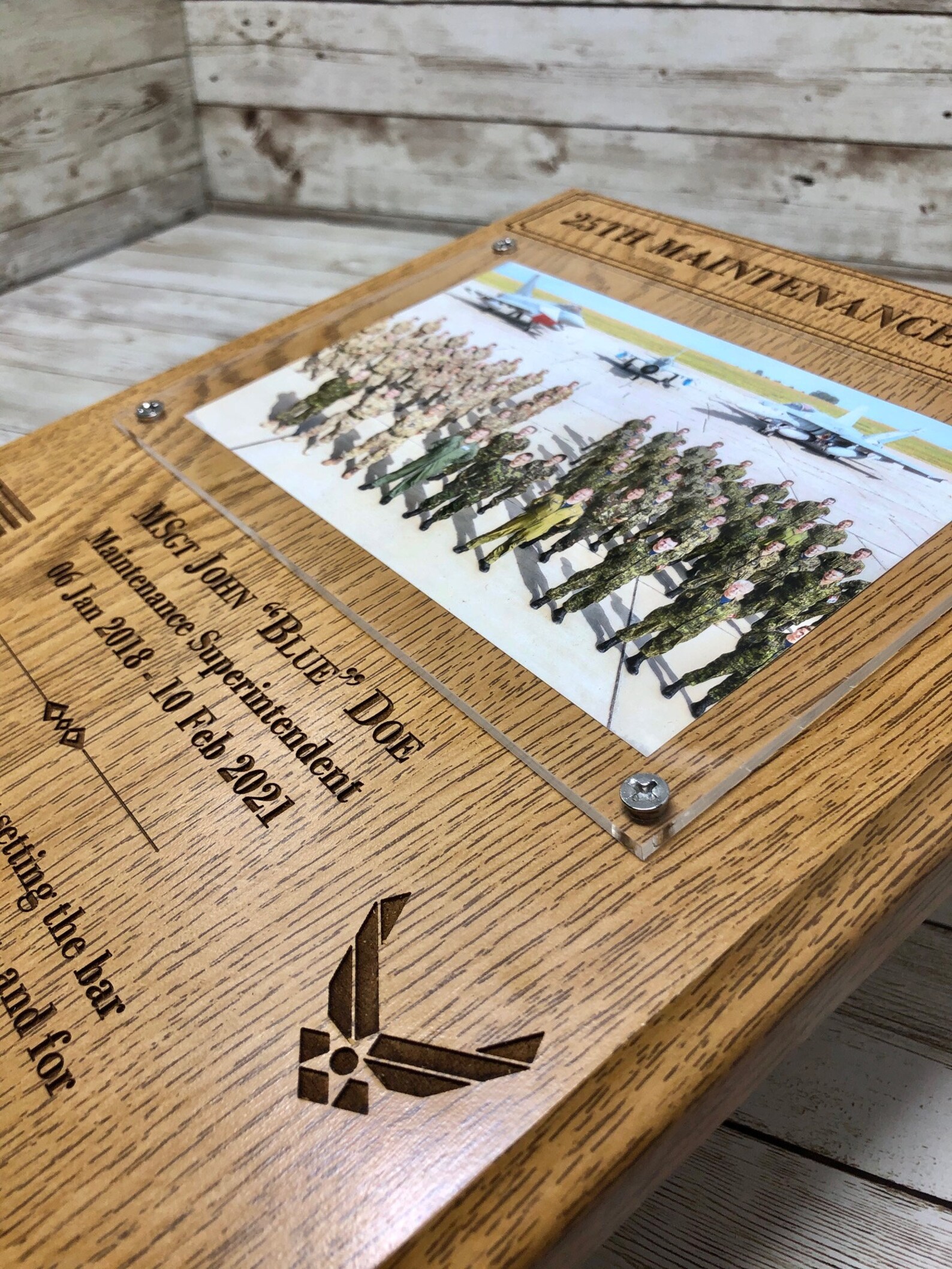 Photo Insert Wood Plaque Personalized 9x12 or | Etsy