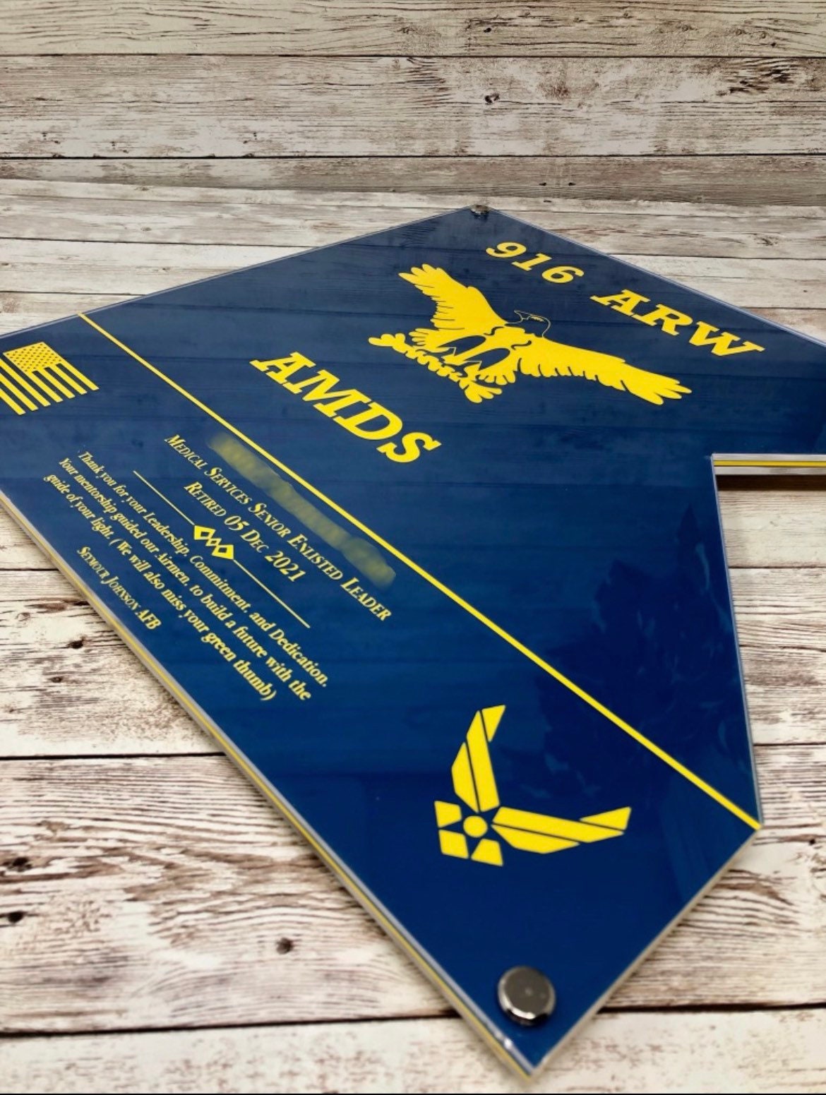 Marines Squadron Space Force Any Air Force Unit Guidon Flag Plaque Gift ...