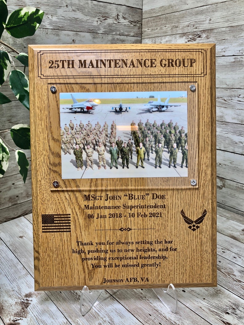 Photo Insert Wood Plaque Personalized 9x12 or | Etsy