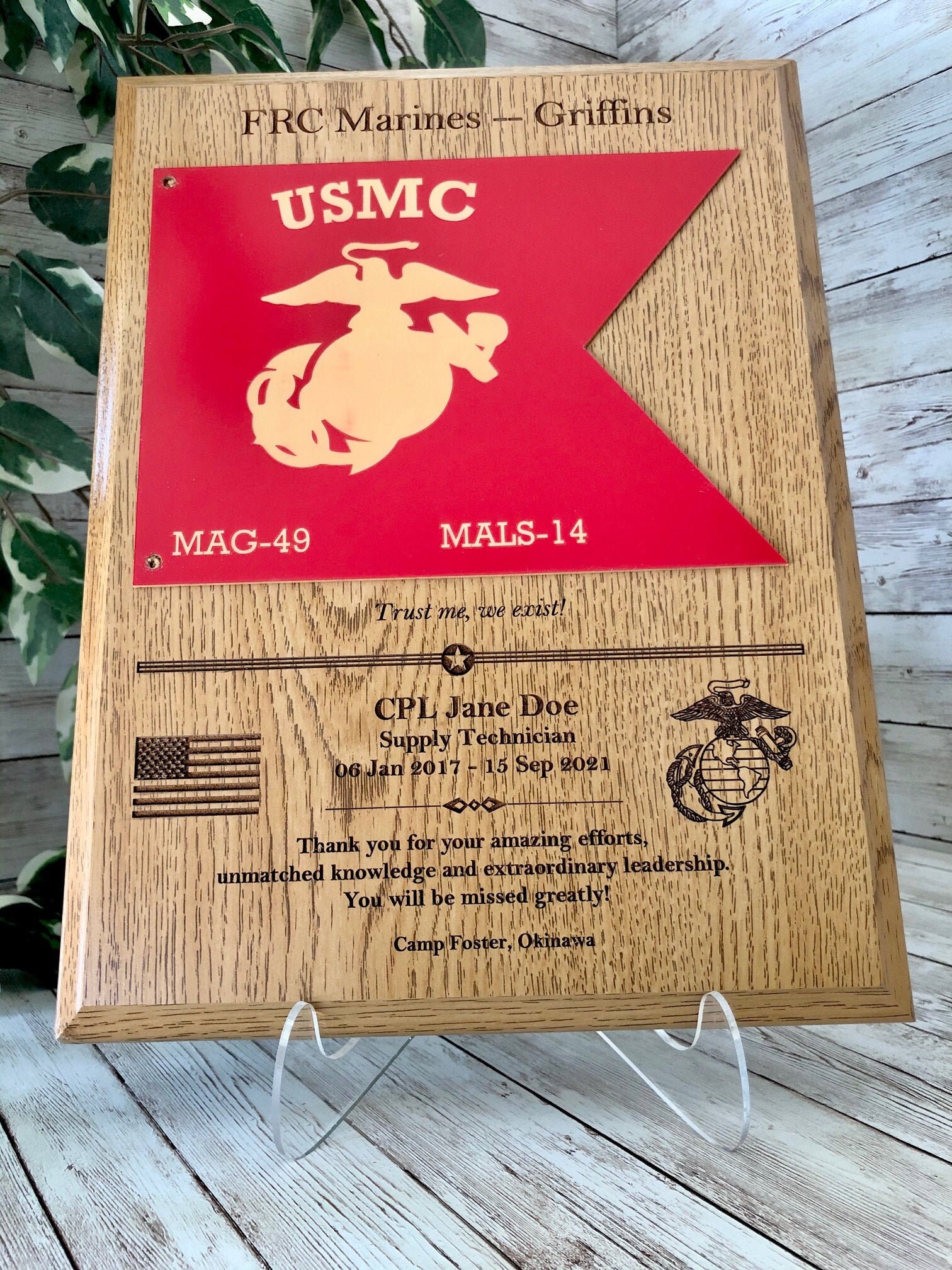 Any Marine Corp Unit Guidon Flag on 9x12 or | Etsy