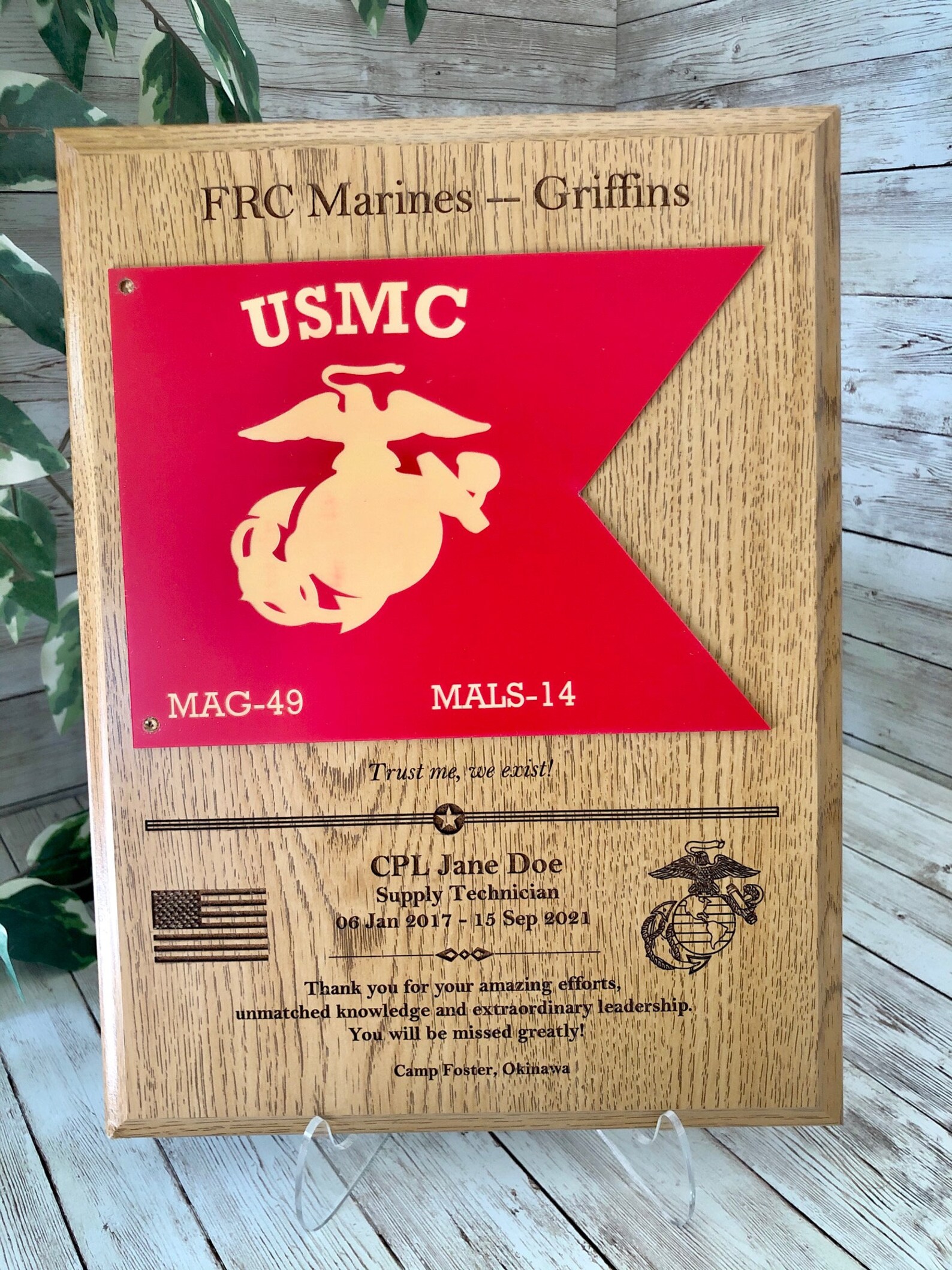 Any Marine Corp Unit Guidon Flag on 9x12 or | Etsy