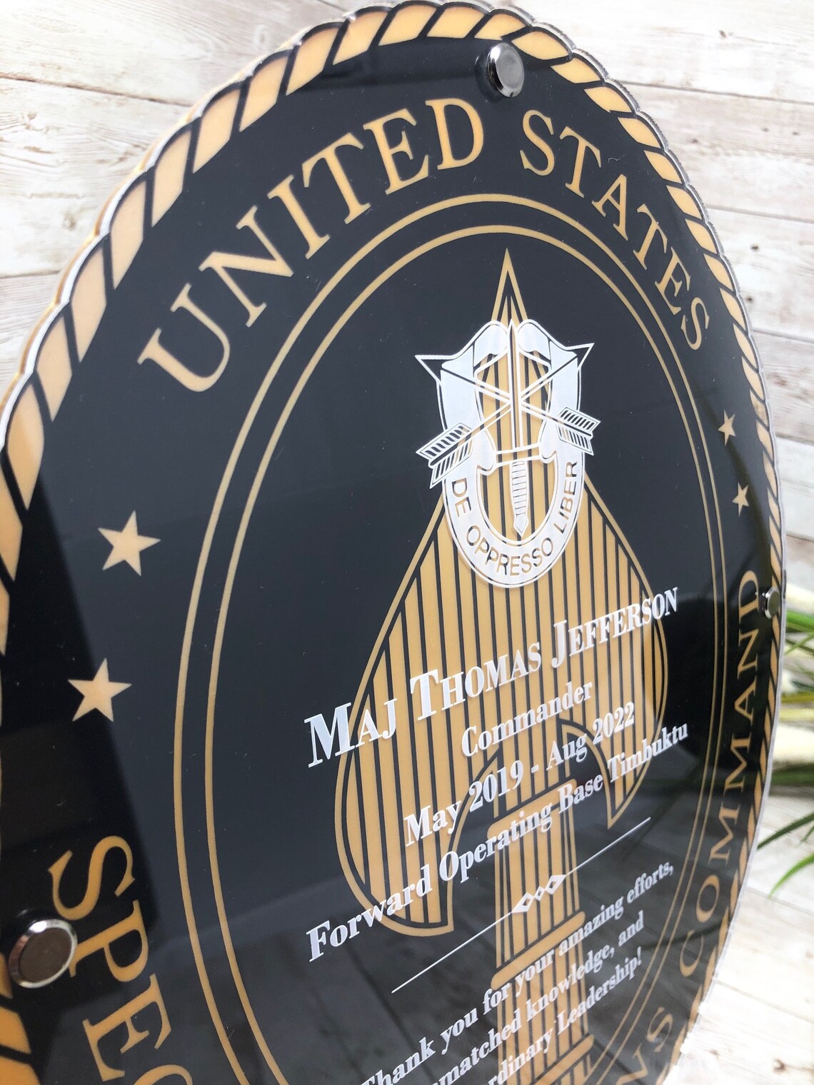 US SOCOM Special Operations Command Plaque Gift with Shadow | Etsy