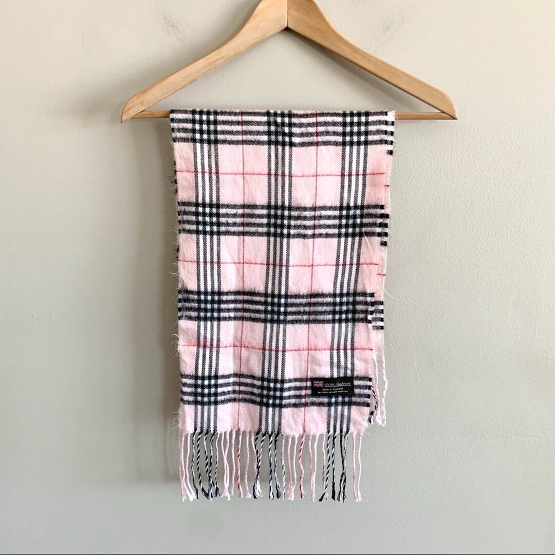 Vintage Made in Scotland Cashmere Plaid Y2k Scarf - Etsy