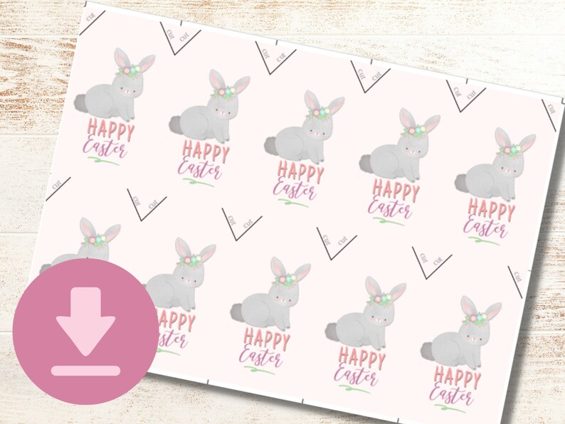 Printable Easter Gift Tags, Easter Basket Favor Tags, Easter Bunny Gift ...
