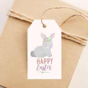 Printable Easter Gift Tags, Easter Basket Favor Tags, Easter Bunny Gift ...