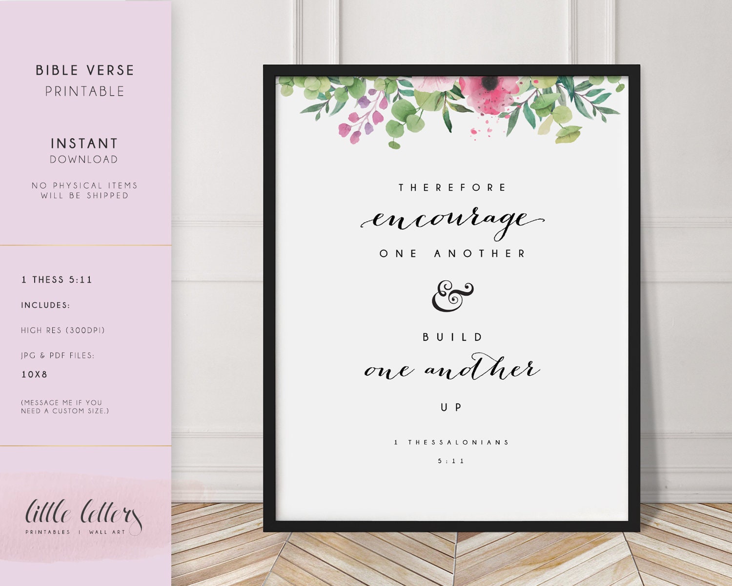 Bible Verse Wall Art Bible Verse Printable 1 Thessalonians - Etsy