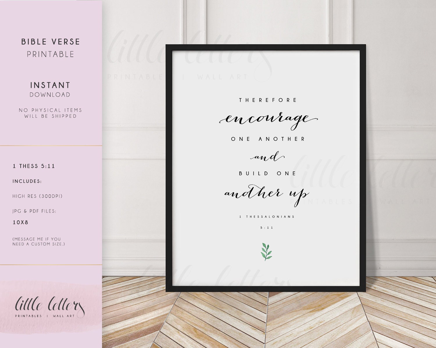 Bible Verse Wall Art, Bible Verse Printable, 1 Thessalonians 5:11 ...