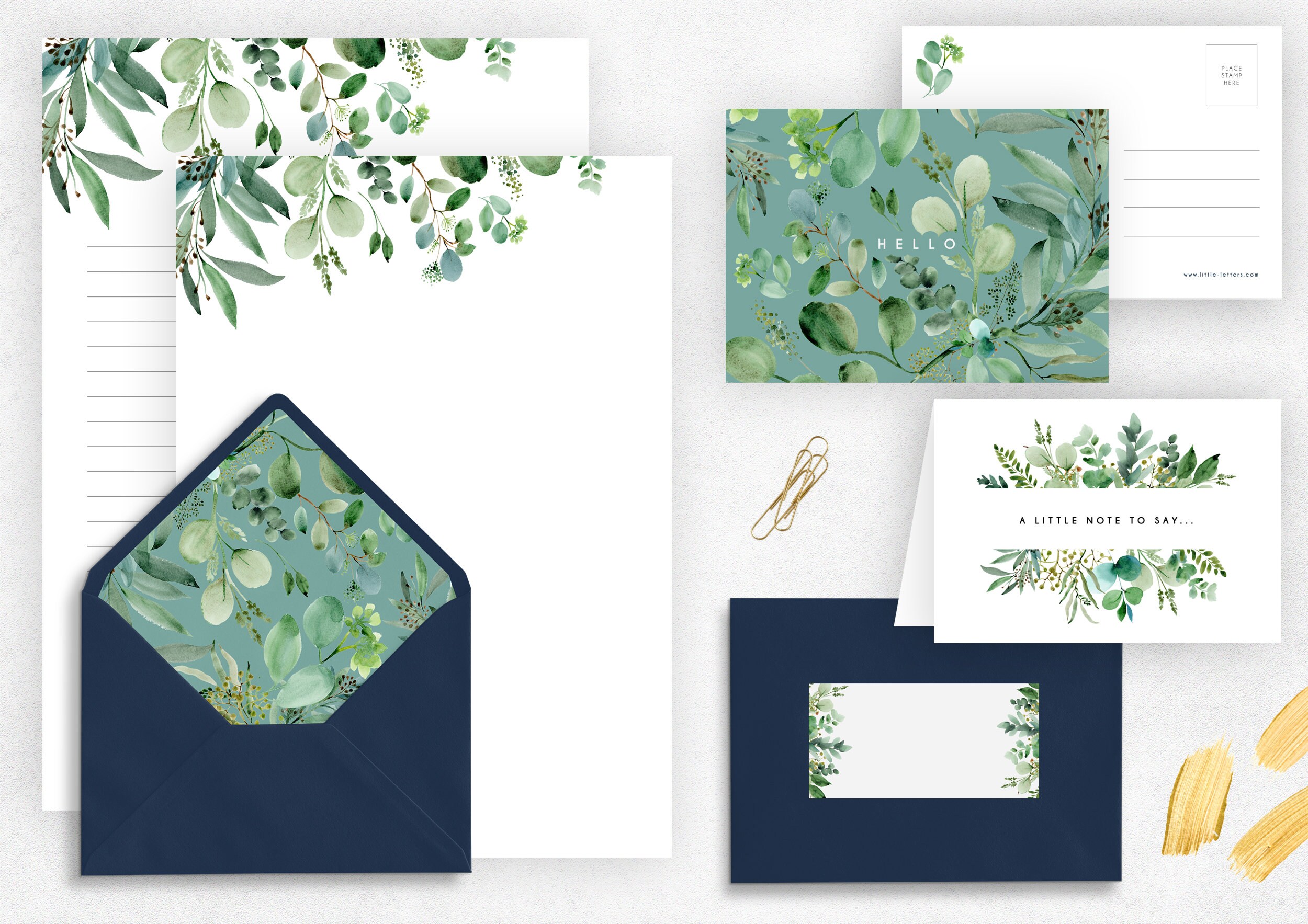 Printable Stationery Set Letter Paper Greeting Note Cards - Etsy