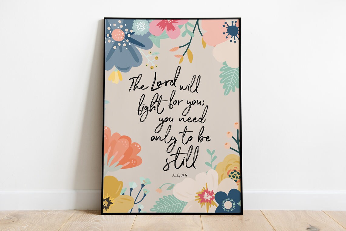 Bible Verse Wall Art, Printable, Exodus 141!4 Scripture Wall Art ...