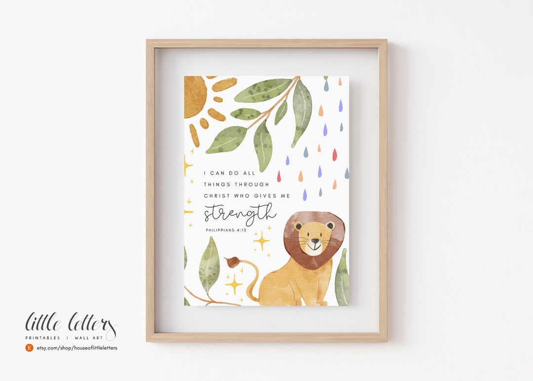 Philippians 4:13 I Can Do All Things Through Christ, Bible Wall Art ...