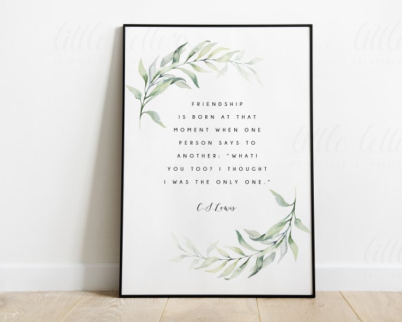 CS Lewis Quote Printable Friendship Quote Wall Art Digital - Etsy