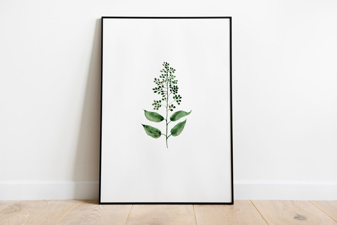 Botanical Print, Leaf Wall Art, Digital Print, Poster, Leaf Printable ...