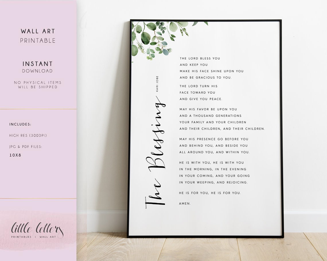 The Blessing Kari Jobe // Lyrics // Numbers // Gift // House - Etsy