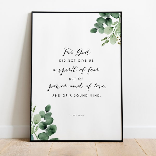 2 Timothy 1 7 Svg - Etsy