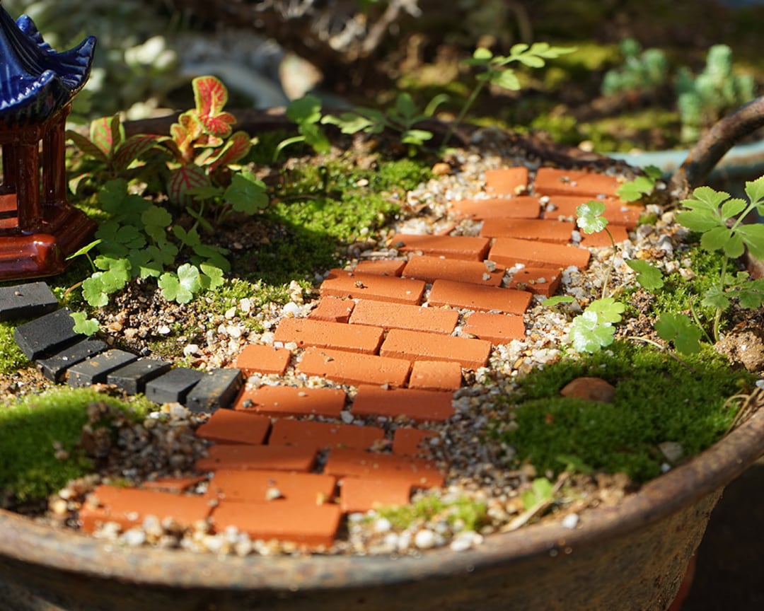 20pcs Miniaturetiny Red Brick Stepping Stone , Fairy Garden Supplies ...
