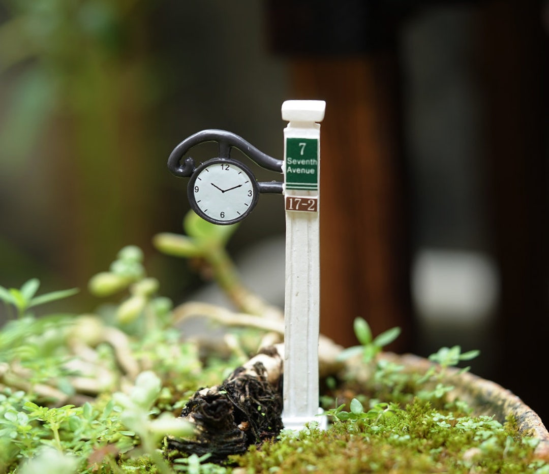 Fairy Garden Accessories Small the White Clock , Miniature Gardening ...