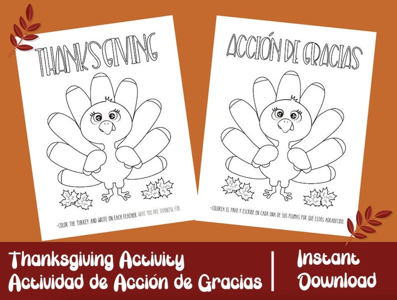 Actividad Para Colorear De Accion De Gracias - Para Imprimir ...