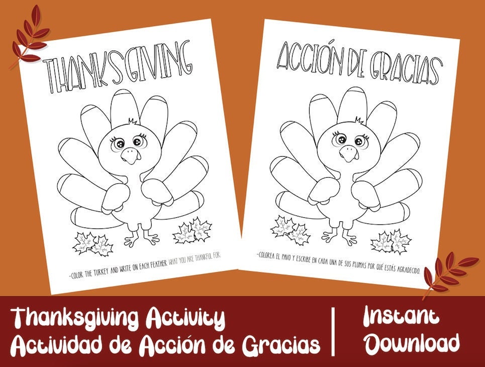 Actividad Para Colorear De Accion De Gracias - Para Imprimir ...