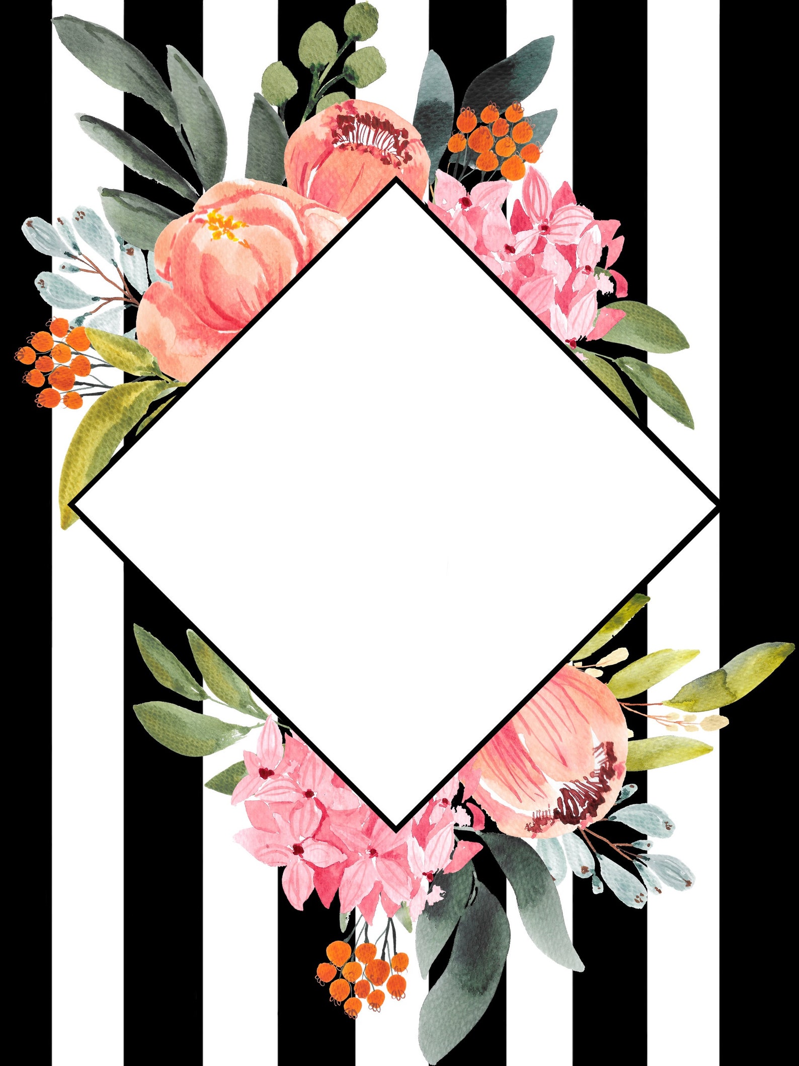 Flower Invitation Template Digital | Etsy