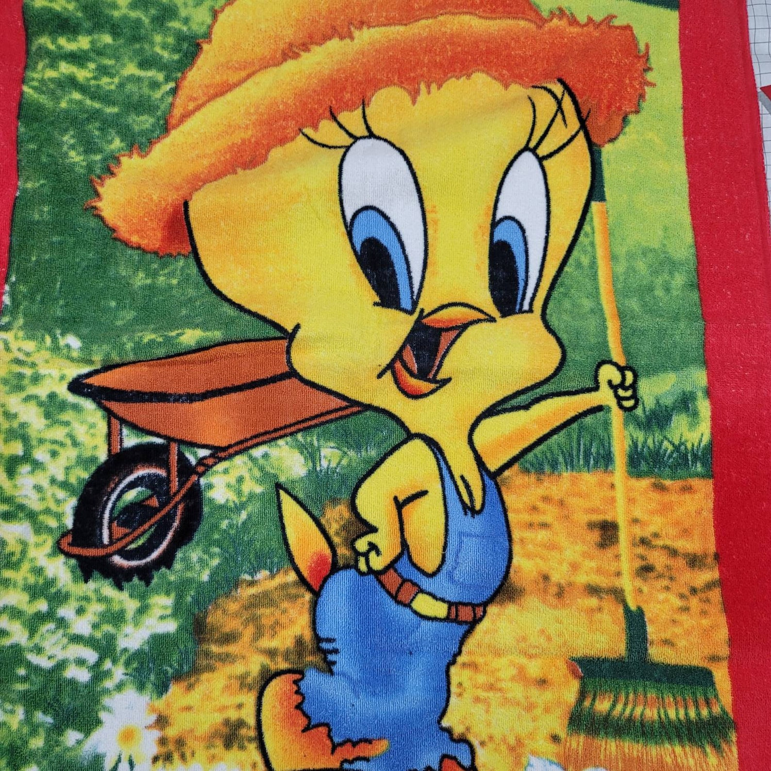 Vintage Looney Tunes Tweety Farmer Bath Beach Towel - Etsy UK